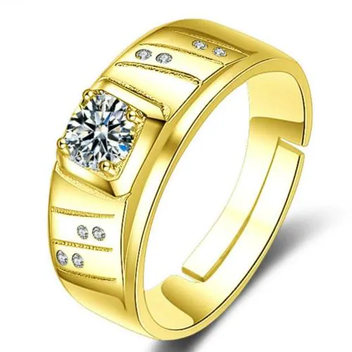 Buy MYKI Macho Look 24 KT Gold Plated Non-Precious Metal Ring for Men ...