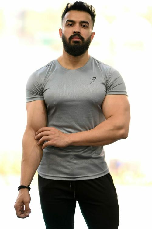 Buy Fuaark Aero Sports and Gym Tshirt Light Grey Online at Best Prices ...