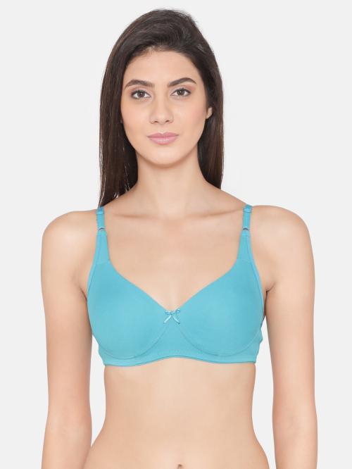 Buy Clovia Green Solid Cotton Single Full Coverage Bra Online at Best Prices in India - JioMart.