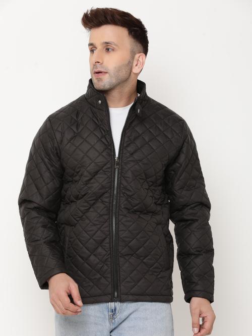 Buy ONNIT Men's Black Winter Wear Full Sleeves Solid High Neck Puffer Jacket Online at Best ...
