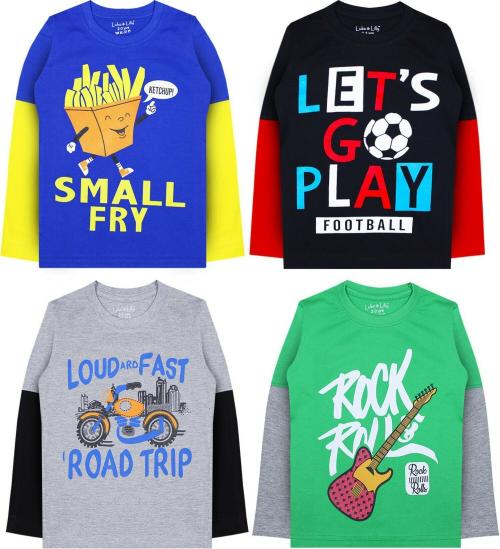 Buy Luke&lilly Round Neck Boys pack of 4 tshirt Online at Best Prices ...