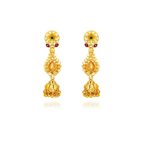Buy arch fashion Traditional Gold platted Jumkhi Earring ERG1854 Online at Best Prices in India ...