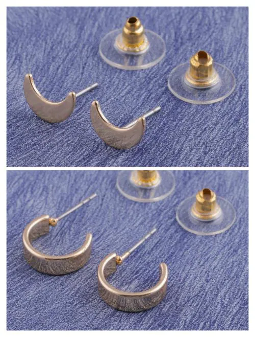 Buy LYRISS 2 Pairs Earrings Combo Set Latest Stylish Crystal Pearl ...