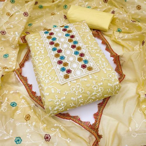 Buy Marabout Unstitched Embroidered Dress Material Online at Best ...