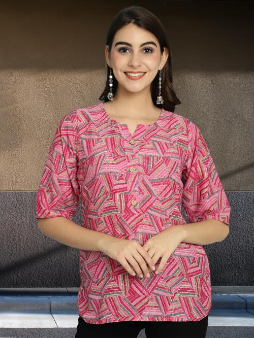 Buy Fabflee Women Printed casual Crepe Ethnic Top Online at Best Prices in India - JioMart.