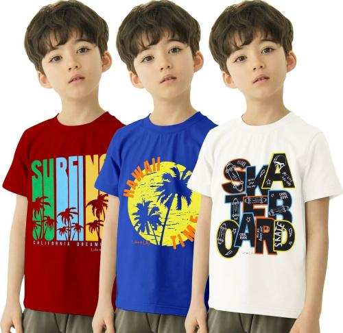 Buy Luke and Lilly pack of 3 Boys Half Sleeve Tshirt Online at Best ...