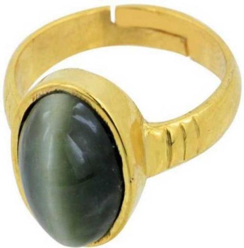 Buy Chopra Gems & Jewellery Gold Plated Brass Cats Eye Lehsunia Ashtadhatu Ring (Men and Women ...
