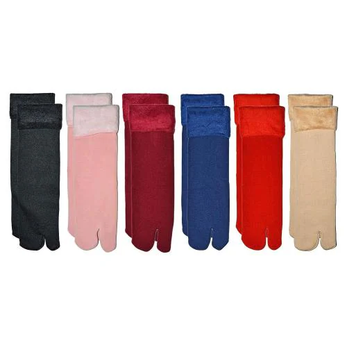 Buy TENDSY Multicolour Velvet Fleece Fur Winter Thermal Thumb socks for ...