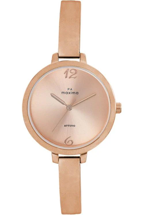 Buy Maxima Analog Rose Gold Dial Rose Gold Strap Watch For Women ...