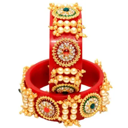 Buy Zindura Red Kangan set for Girls (Pack of 2) Online at Best Prices ...