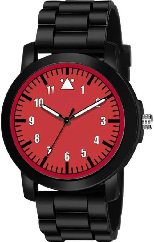 Buy Bolun Analog Red Dial Black Strap Watch For Men Online at Best ...