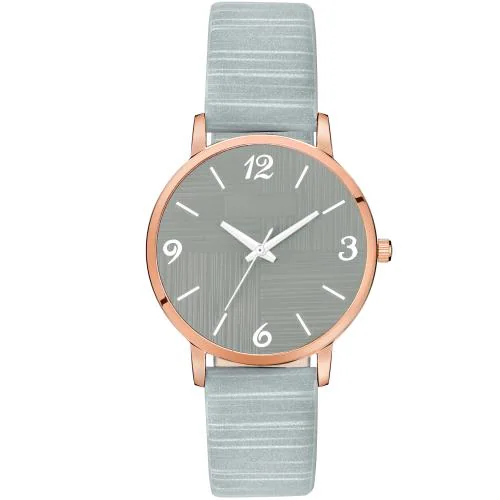 Buy Zabby Allen MT-318 Leather Belt Grey Slim Dial Women Analog Watch ...