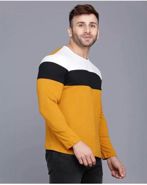 Buy Attitude Mustrad Full Sleeves T-Shirt ( BLK )_M Online at Best ...