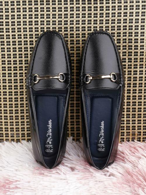 Buy Mr. Wonker Black Desent Party Wear Loafers for Women Online at Best ...