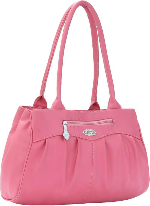 Buy Semiize Women Pink Artificial Leather Handbag Online at Best Prices ...