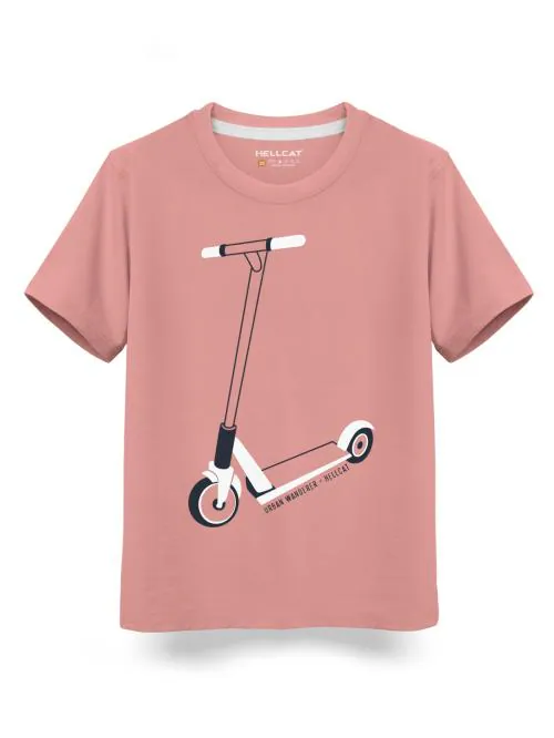 Buy HELLCAT Trendy Pink Graphic Printed Typo Graphic Cotton Blend Crew ...