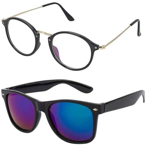 Buy Younky Combo of Stylish Round & Wayfarer Sunglasses for Men And ...