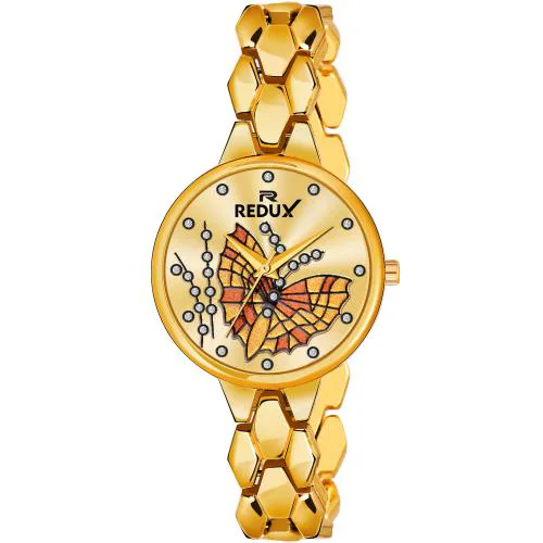 Buy Redux GW-204 Golden Dial Analogue Watch for Women's & Girl's Online ...