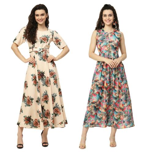 Buy MISS AYSE Western Multi Color Dress{ Pack of 2} Online at Best ...