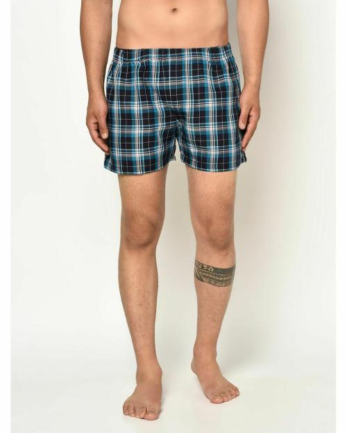 Buy Glito Checkered Multicolor With Inner Elastic Boxer For Men's ...