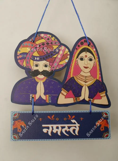 Buy Sasta Sales Handicraft Artwork Welcome Sign Board| Wooden Sign ...