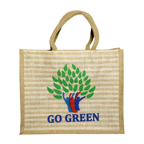Buy DARK LION Jute Bags Eco-Friendly Printed Handbag With Hard Grip ...