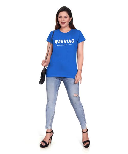 Buy PEPP N HAGG Ladies 100% Cotton BIOWASH Half Sleeve Message Print T ...