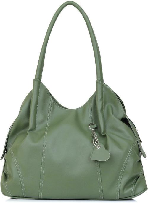 Buy Dragstar Women Green Polyurethane Extra Spacious Handheld Bag ...