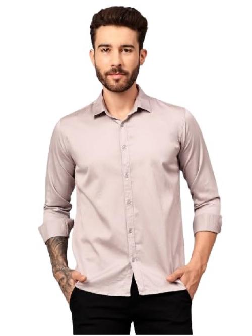 Buy Squeezershirts Men's Solid Regular Fit Cotton Casual Shirt with ...
