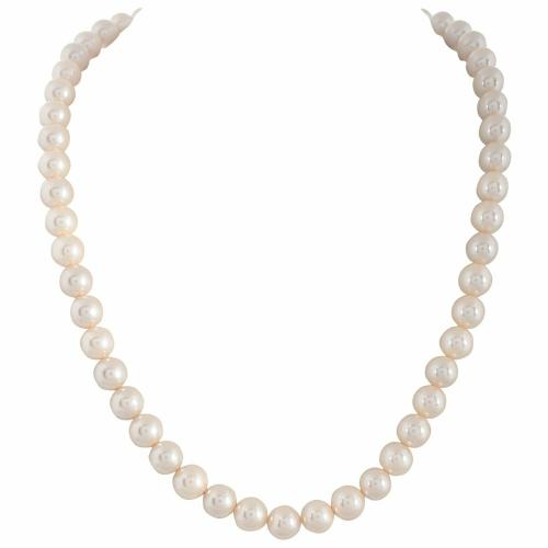 Buy Ratnavali Jewels White Sea Shell Round Pearl String Beads for Women ...