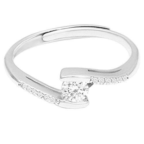 Buy Giva Sterling Silver Adjustable Solitaire Grace Ring Online at Best Prices in India - JioMart.