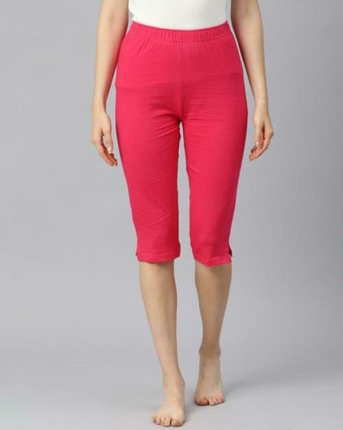 Buy NOTYET BY US Women Pink Solid Capris (40) Online at Best Prices in ...