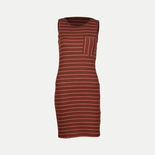 Buy Rad Prix Women Rust Striped long knit Dress Online at Best Prices ...