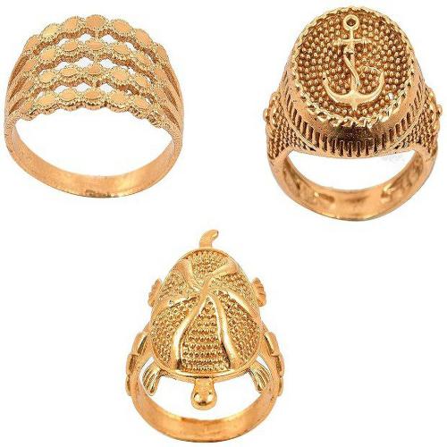 Buy Handicraft Kottage Gold Plated Rings Combo for Women Metal Gold ...