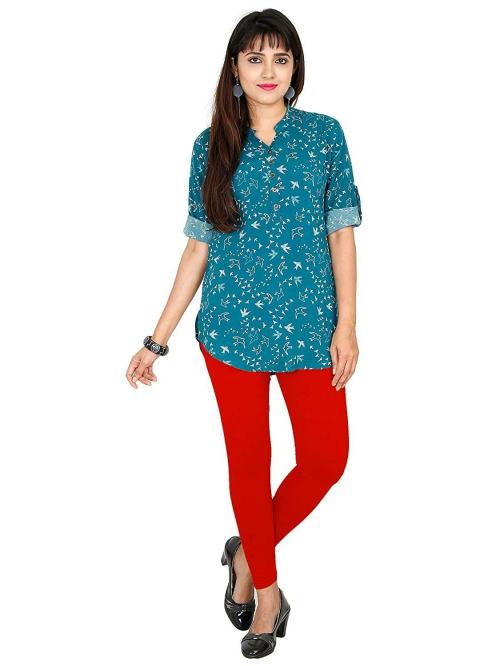 Buy Alphabet Women Saffron Red Solid Viscose Leggings (XXL) Online at ...