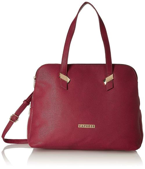 Buy Caprese Rooky Satchel Large Deep Red Online at Best Prices in India ...