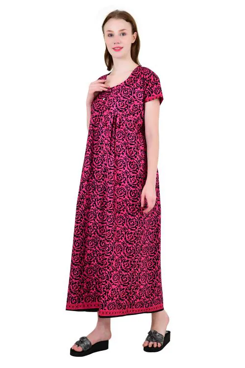 Buy Redglo Women's Cotton Printed Nighty / Night Wear/ Super Soft ...