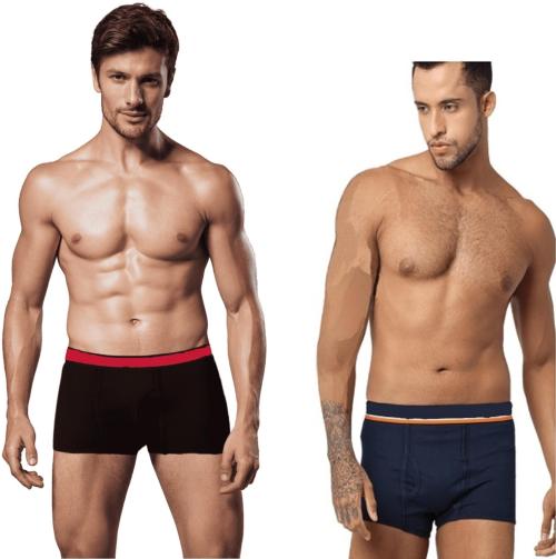 Buy Dalfa Multi Color Solid Cotton Blend Pack Of 2 Innerwear And Swimwear Online at Best Prices ...