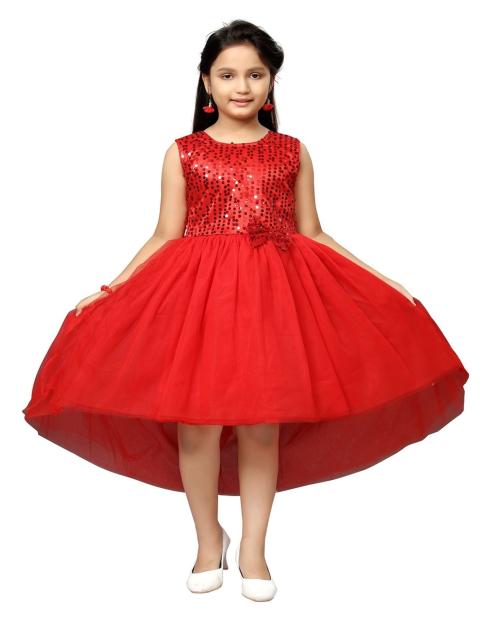 Buy Aarika Girls Red Color Nylon Frock Online at Best Prices in India ...