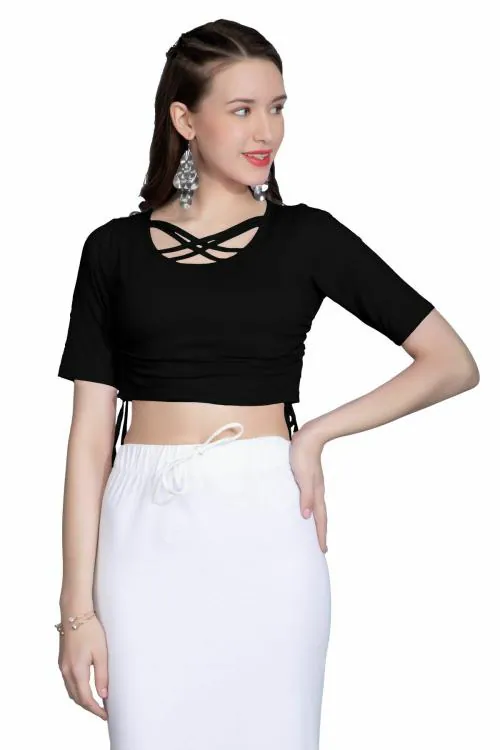 Buy THE BLAZZE B4062 Women Cotton Doble X Neck Elbow Sleeves Adjustable ...