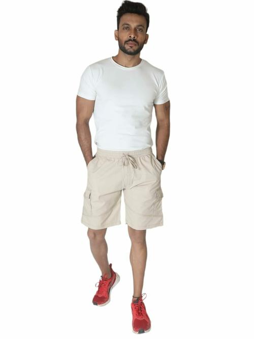 Buy VAYOO 100% Pure Cotton Round Elastic Dyed Cargo Shorts and Bermuda for Men with 2 Front ...