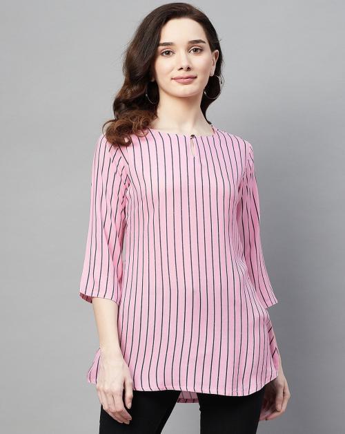 Buy Aarika Women's Pink Color Striped Top Online at Best Prices in ...