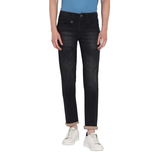 Buy Red Chief Narrow Fit Poly Cotton Lycra Black Solidcasual Jeans For ...