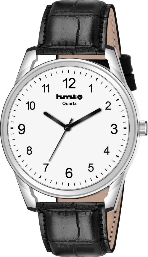 Buy HMTO Analog White Dial And Black Strap Watch For Men And Women ...