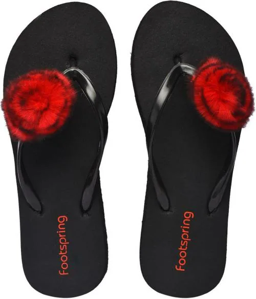 Buy Footspring Girls Flip Flop Slippers (Red) Online at Best Prices in ...