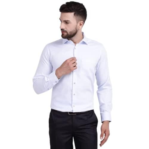 Buy Cotstyle Men White Self Design Luthai Supima Mercerised Cotton Full ...