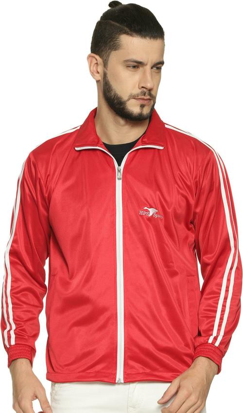 Buy HPS Sports Men Red Polyester Solid Jacket (XXL) Online at Best ...