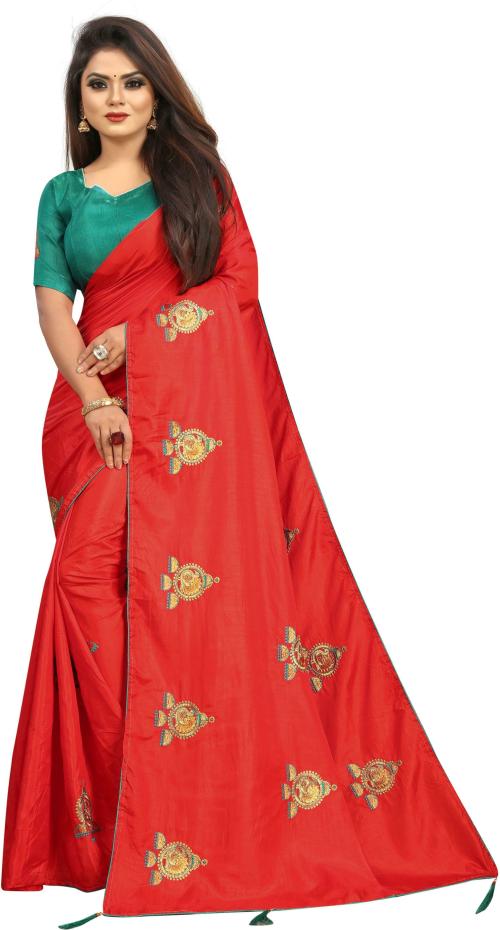 Buy VR2 Enterprise Women Red Pure Silk Saree Online at Best Prices in ...