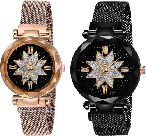 Buy Maan International Analog Wrist Watch Black Dial Black Strap for ...