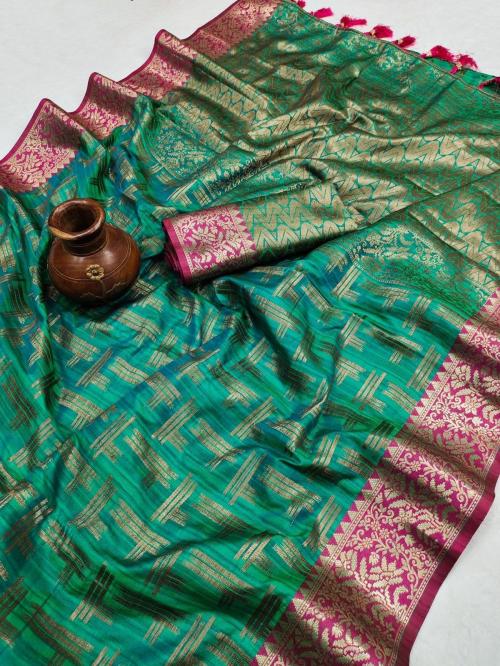 Buy Katan Silk weawing Green Color Saree for women Online at Best ...